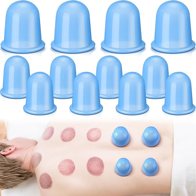 Amazon.com: TrelaCo 12 Pcs 2 Size Cupping Therapy Set Silicone Anti ...