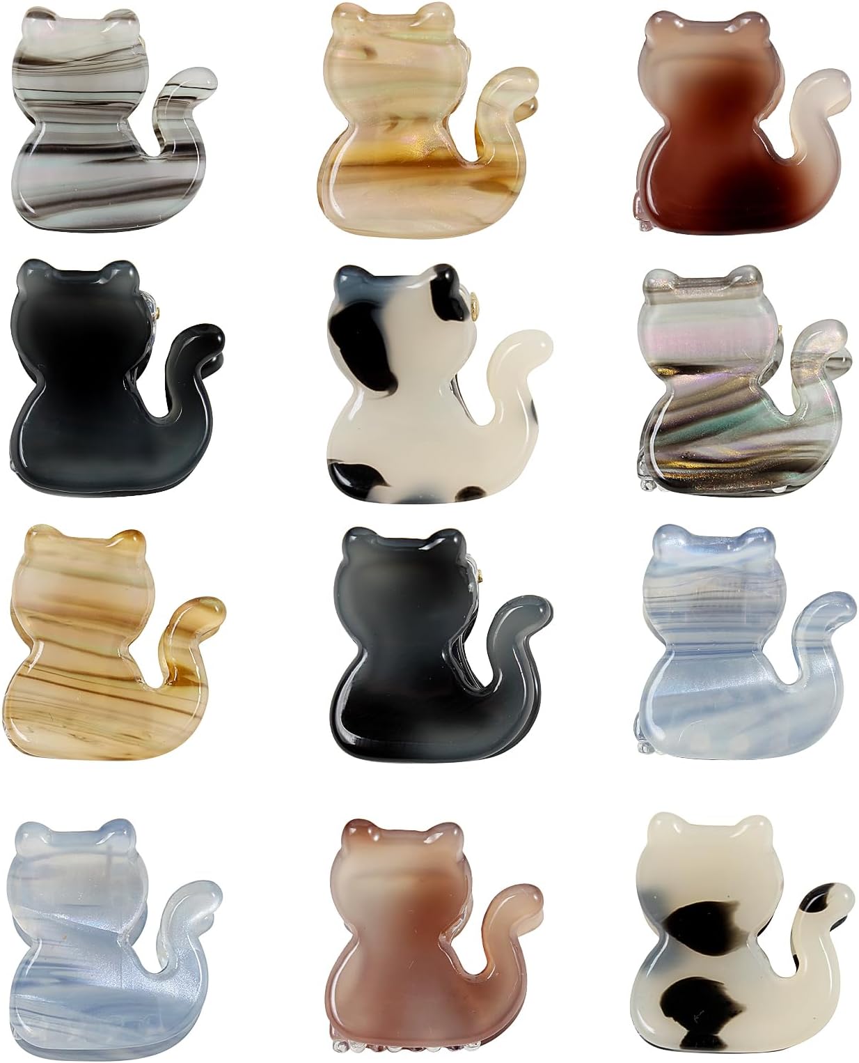 Amazon.com : Mistofu Mini Hair Claw Clips - 12pcs Trendy Small Non-Slip ...