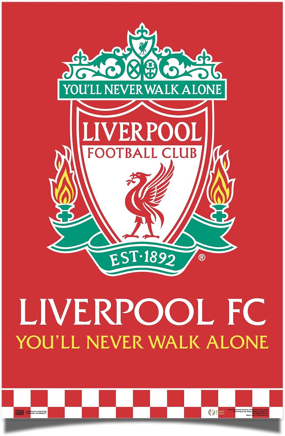 Amazon.com: Desert Cactus Liverpool FC Poster Football Soccer 11 x 17 ...