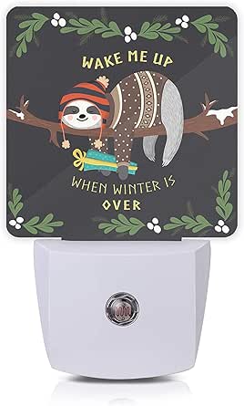 Oeaskly Sloth Night Light,Cute Baby Sloth Sleeping on Tree Night Lights ...