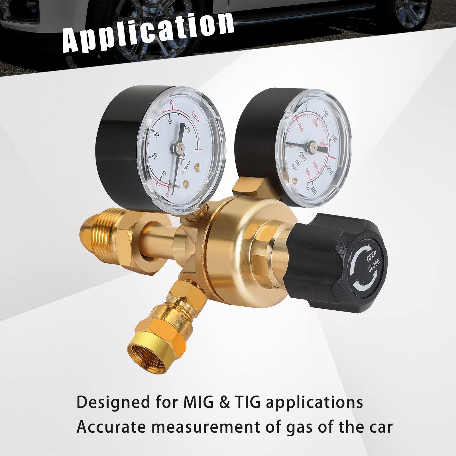 Argon Tank RX WELD Argon Regulator With Gauges - CGA580 Inlet For MIG ...