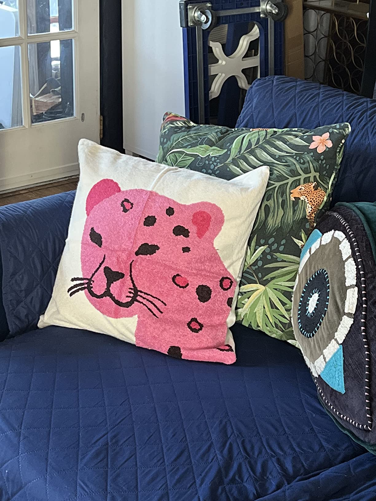 Amazon.com: MENORCA Preppy Pillow Covers Hot Pink Cheetah Leopard Throw ...