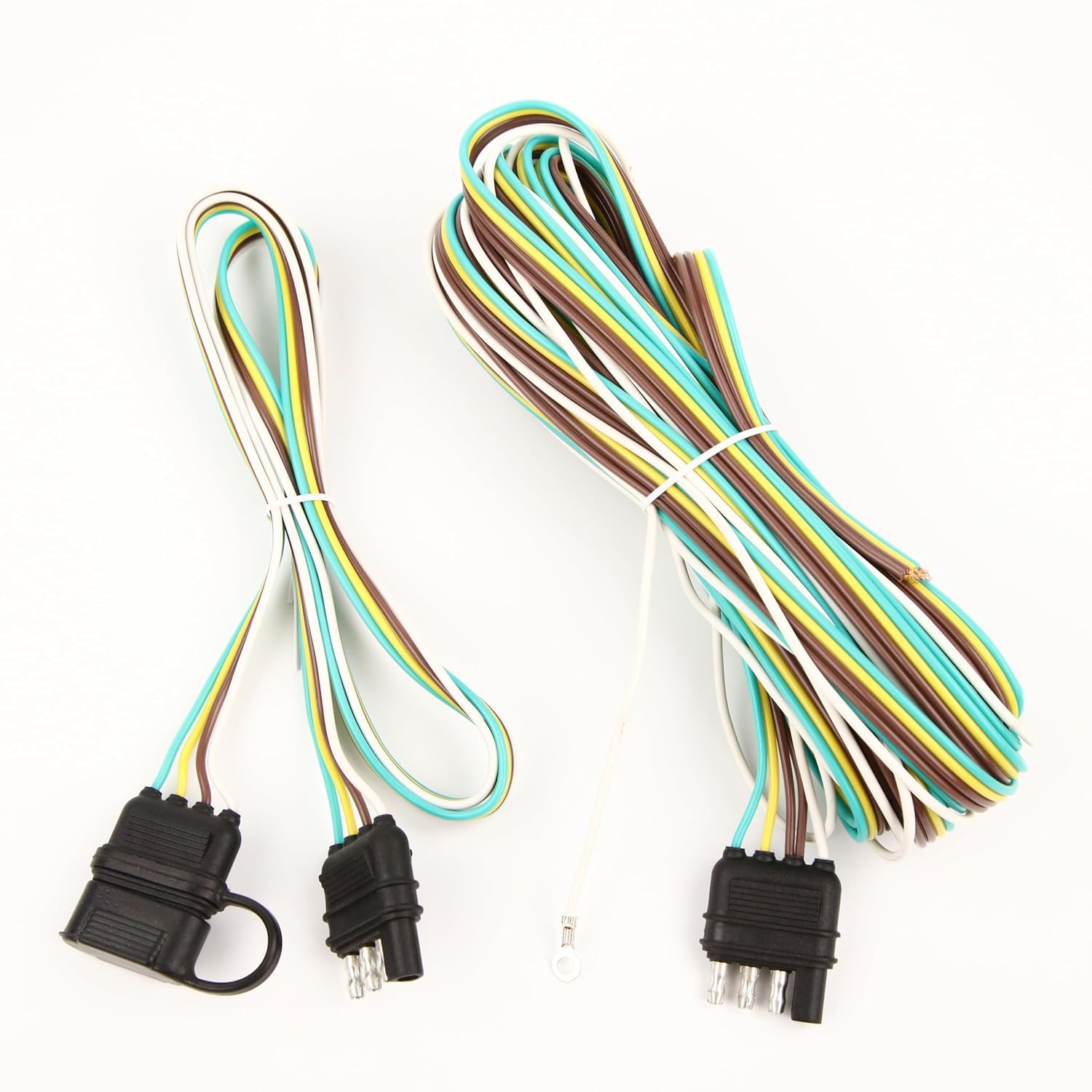Buy NEWSUN® Universal 4-Pin Trailer Wire Harness Kit, 25Ft 4 Wire 4 ...