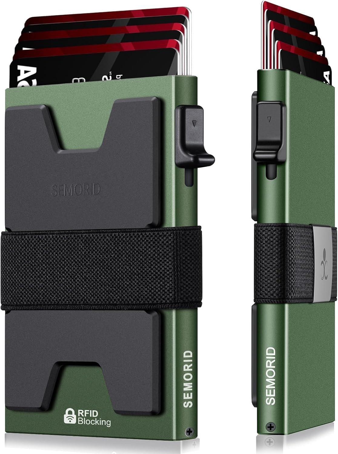 Amazon.com: SEMORID Slim Aluminum Card Holder Wallet - RFID Blocking Pop up Minimalist Wallet ...