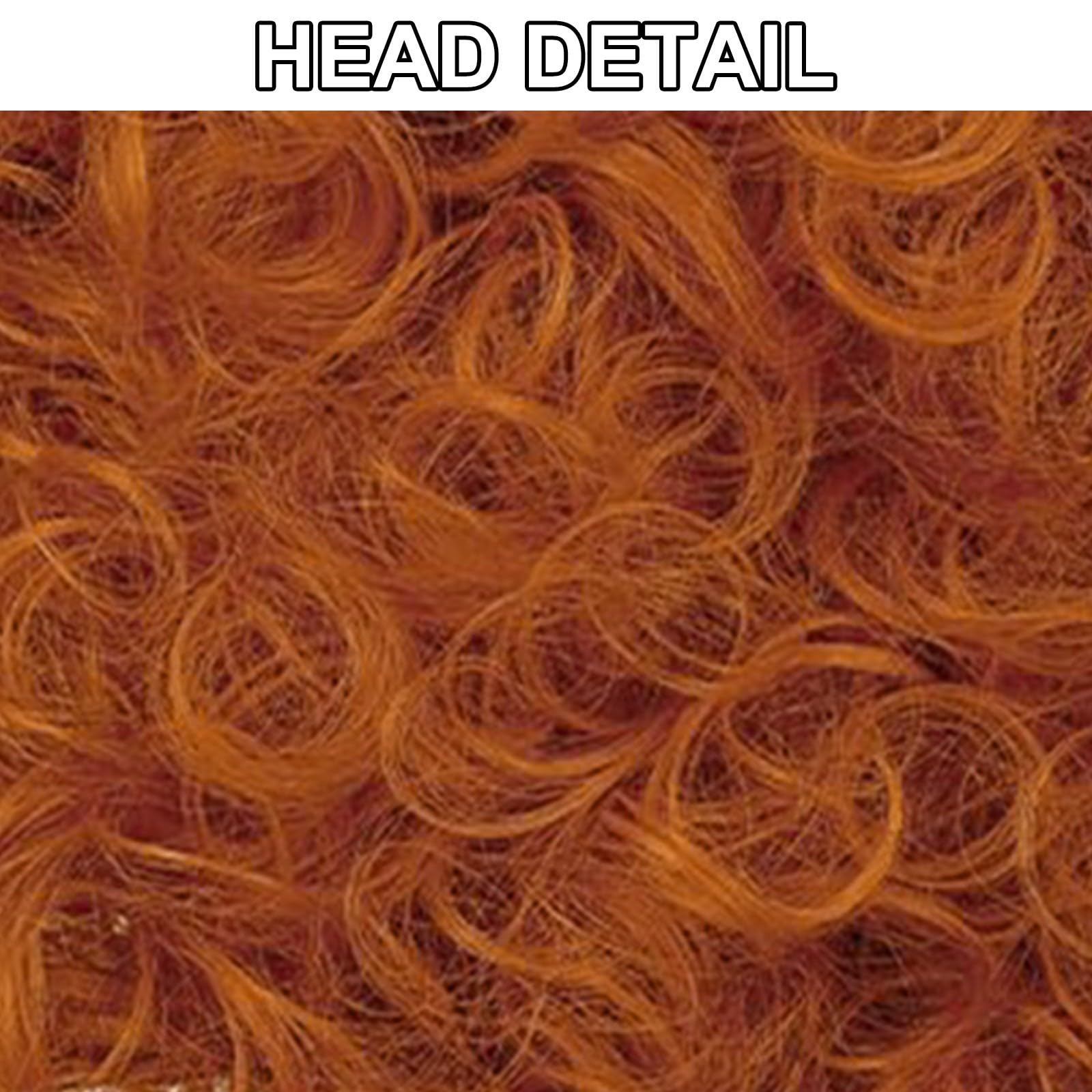 Red Orange Curly Wig for Women Men Landlady Costume Mrs Roper Wig Short ...