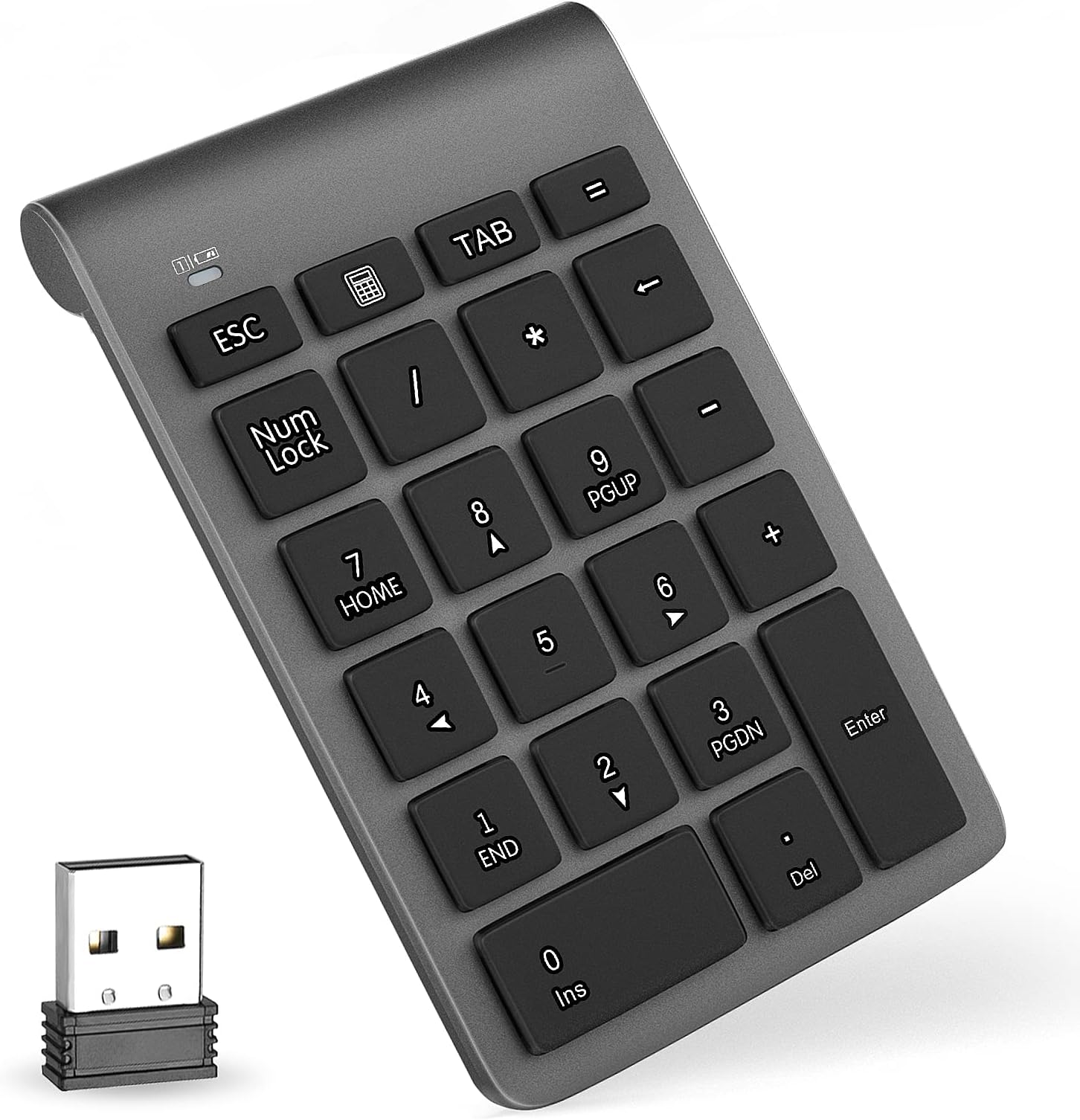 Bluetooth Number Pad for Laptop, Wireless Numeric keypad, 28 Keys ...