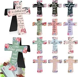 Amazon.com : 12Pcs Magnetic Cross Bookmarks Gifts for Bible Study ...