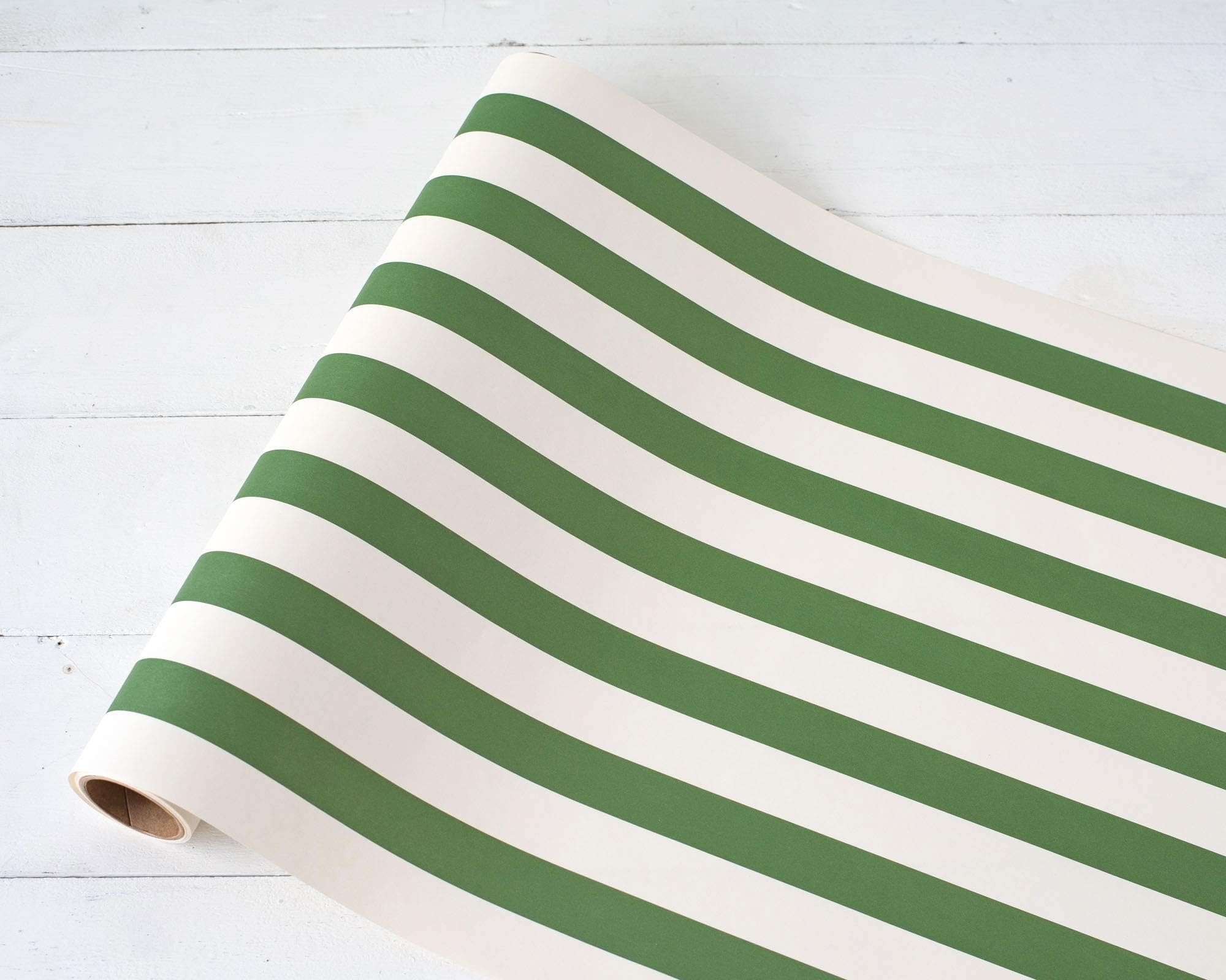 Amazon.com: Striped Table Runner - Dark Green Paper Table Runner for ...