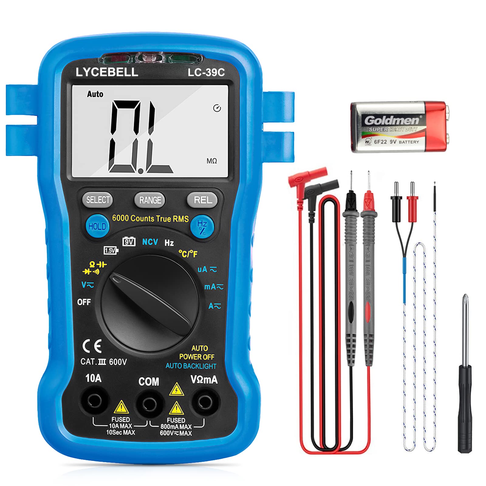 3 x Brand New LYCEBELL LC-39C True RMS Digital Multimeter, Auto Range – Jobalots