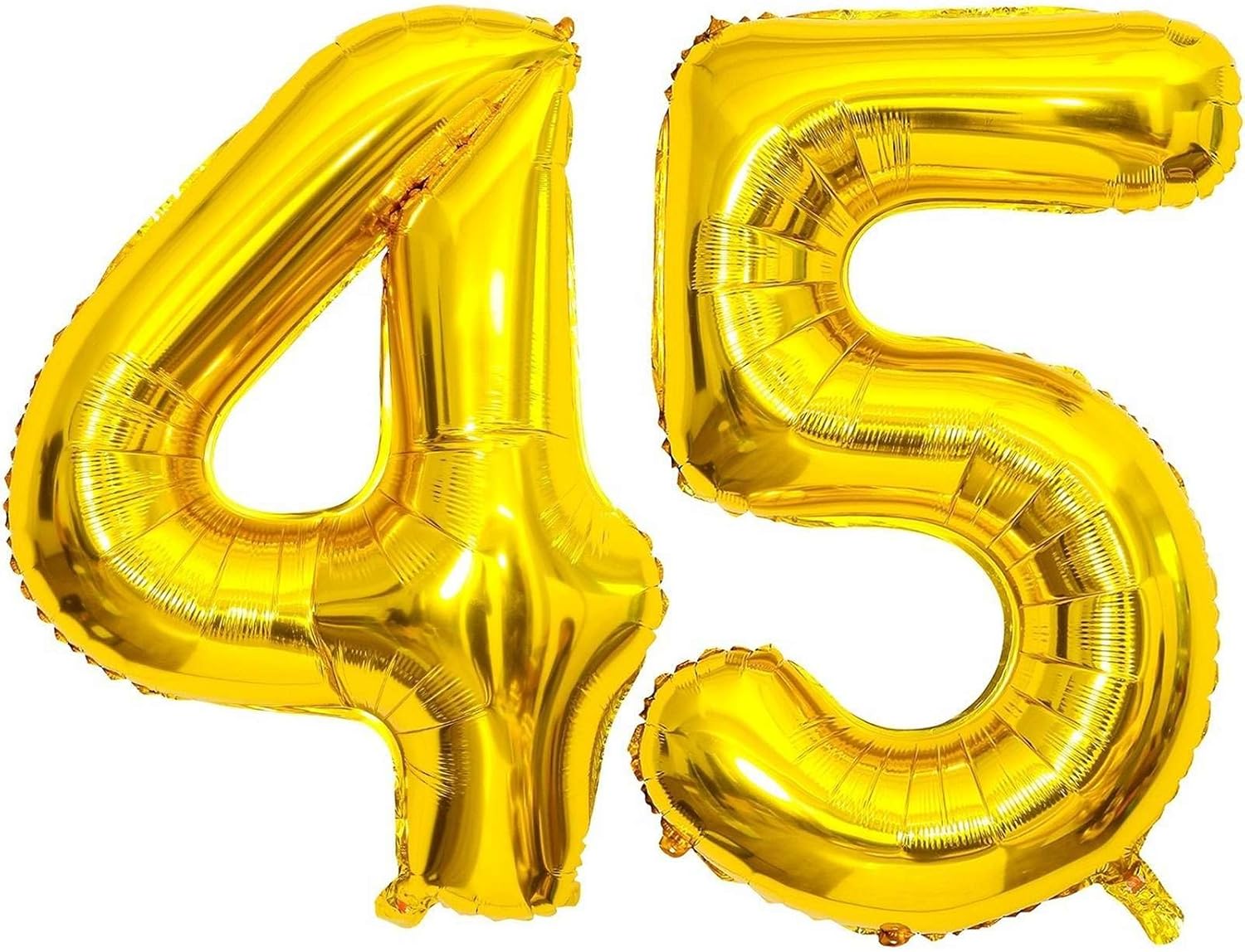 Amazon.com: Gold 45 Number Balloons, 40 Inch Giant Number 45 Balloons ...