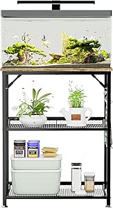 Amazon.co.jp: DEWEL 水槽 台 水槽設置台 幅60×奥行30×高さ75cm グリッド棚板 台 水槽台 30 水槽 ラック 60cm 水槽棚 水槽収納 水槽台 60cm水槽用 ...