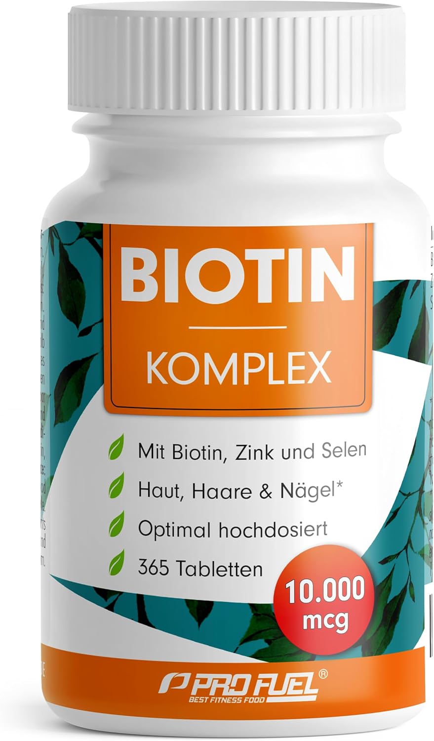 Biotin hochdosiert 10.000 mcg - 365 Biotin Tabletten mit Zink & Selen ...