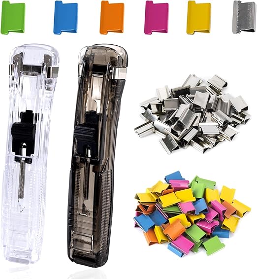 AWAVM Clam Clip Dispenser Push Stapler Creative Stapler Distributeur de ...