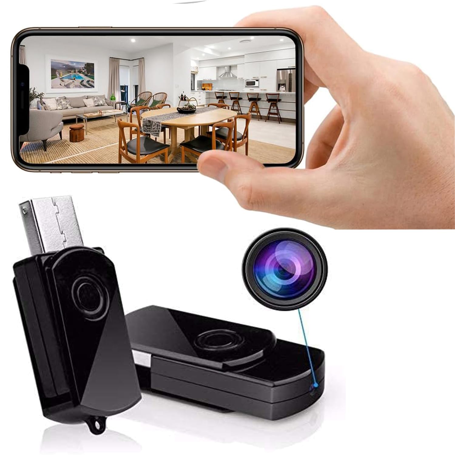 Buy DDLC U Disk Mini for Indoor Outdoor HD Small Portable Security ...