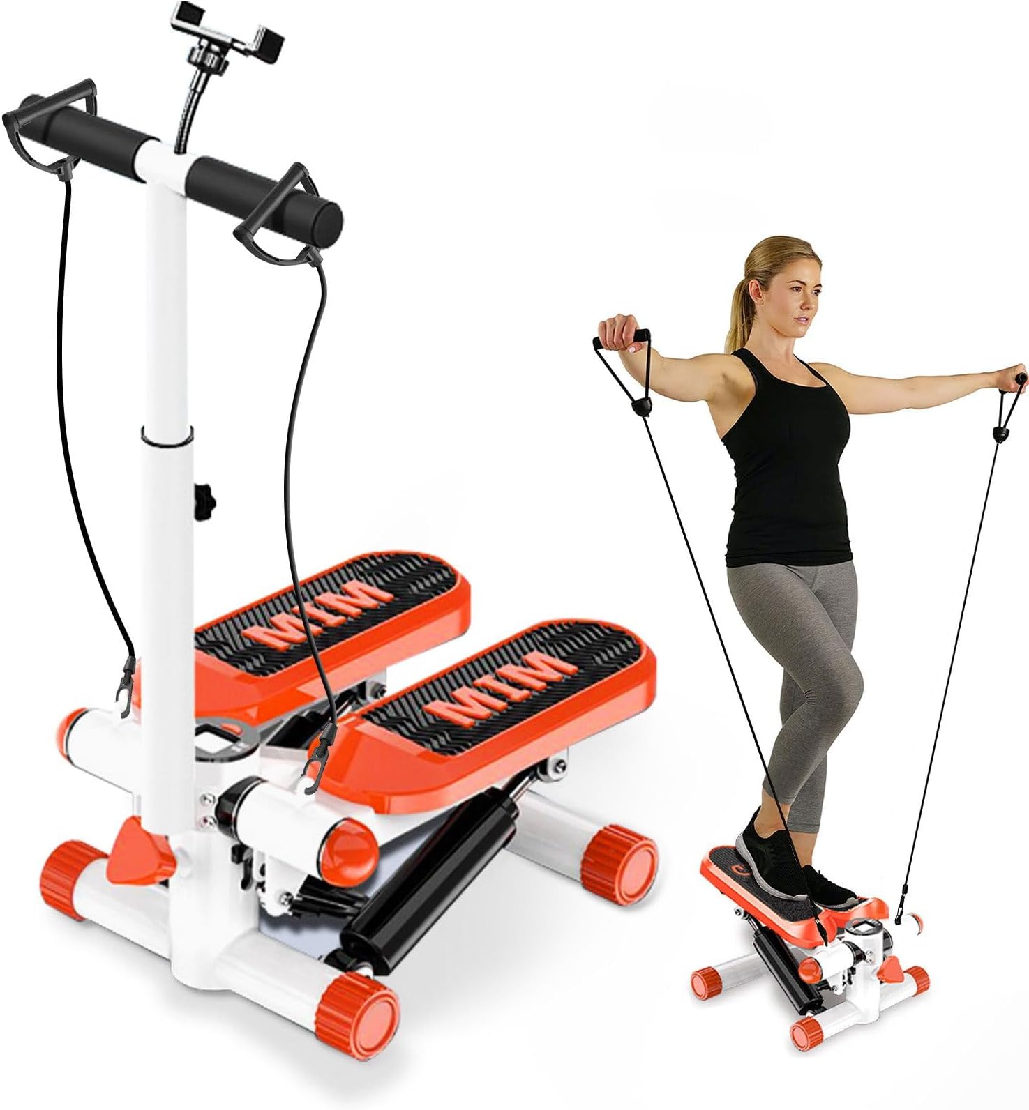 MISSLO Stepper for Exercise, Mini Stair Stepper with Resistance Bands ...