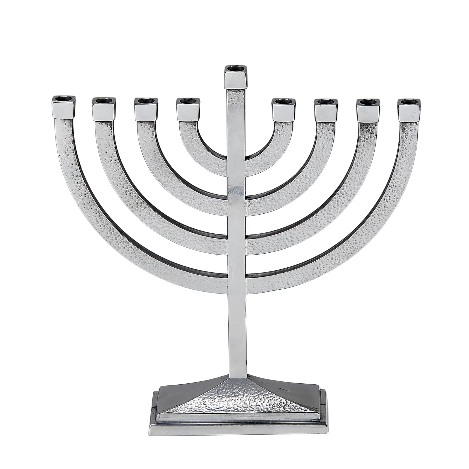 Amazon.com: Rite Lite Aluminum Hammered Menorah - Modern Hanukkah ...