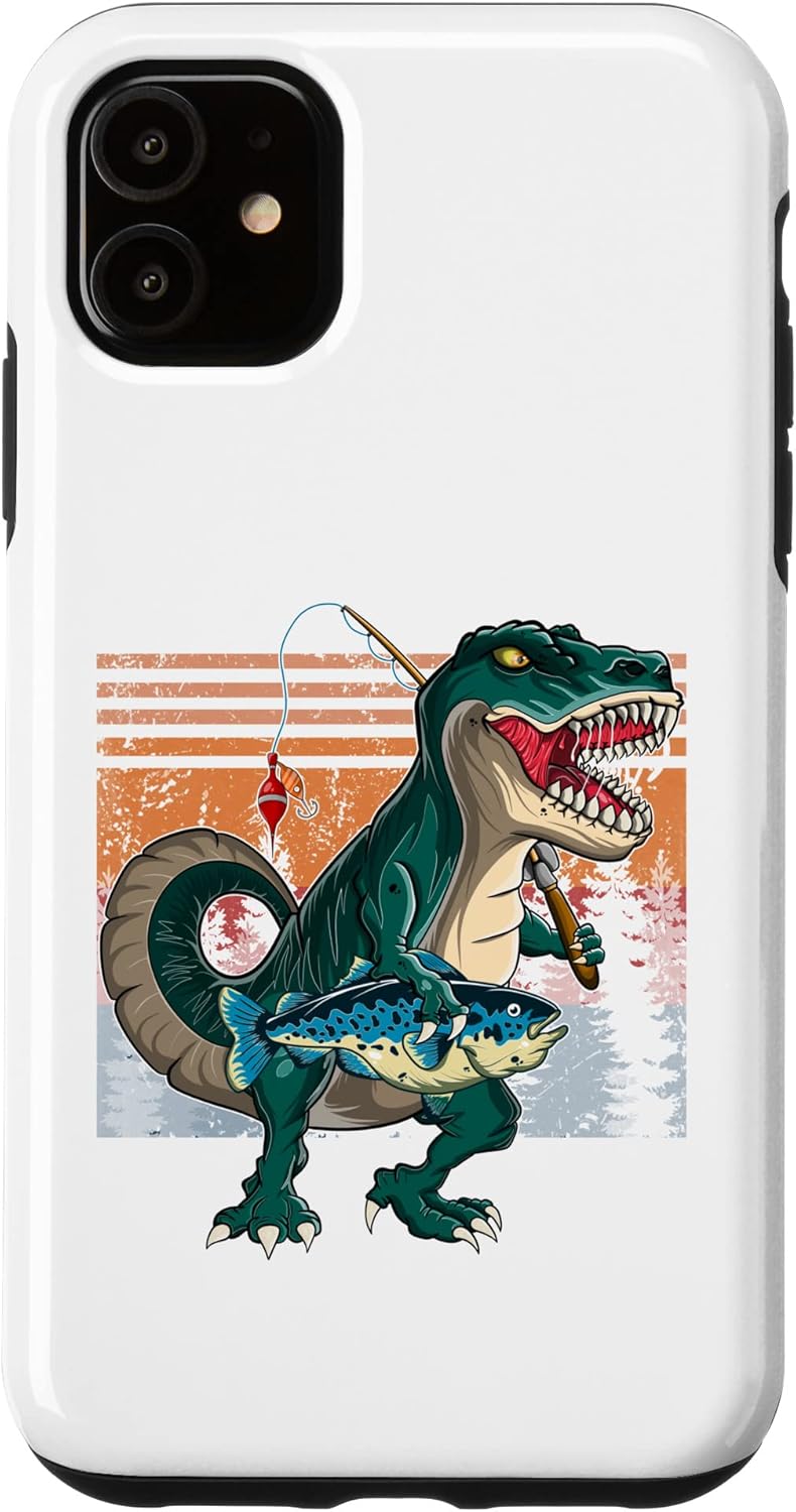 Amazon.com: iPhone 11 T-Rex Fishing, Funny Fisherman, Fishing, Bass ...