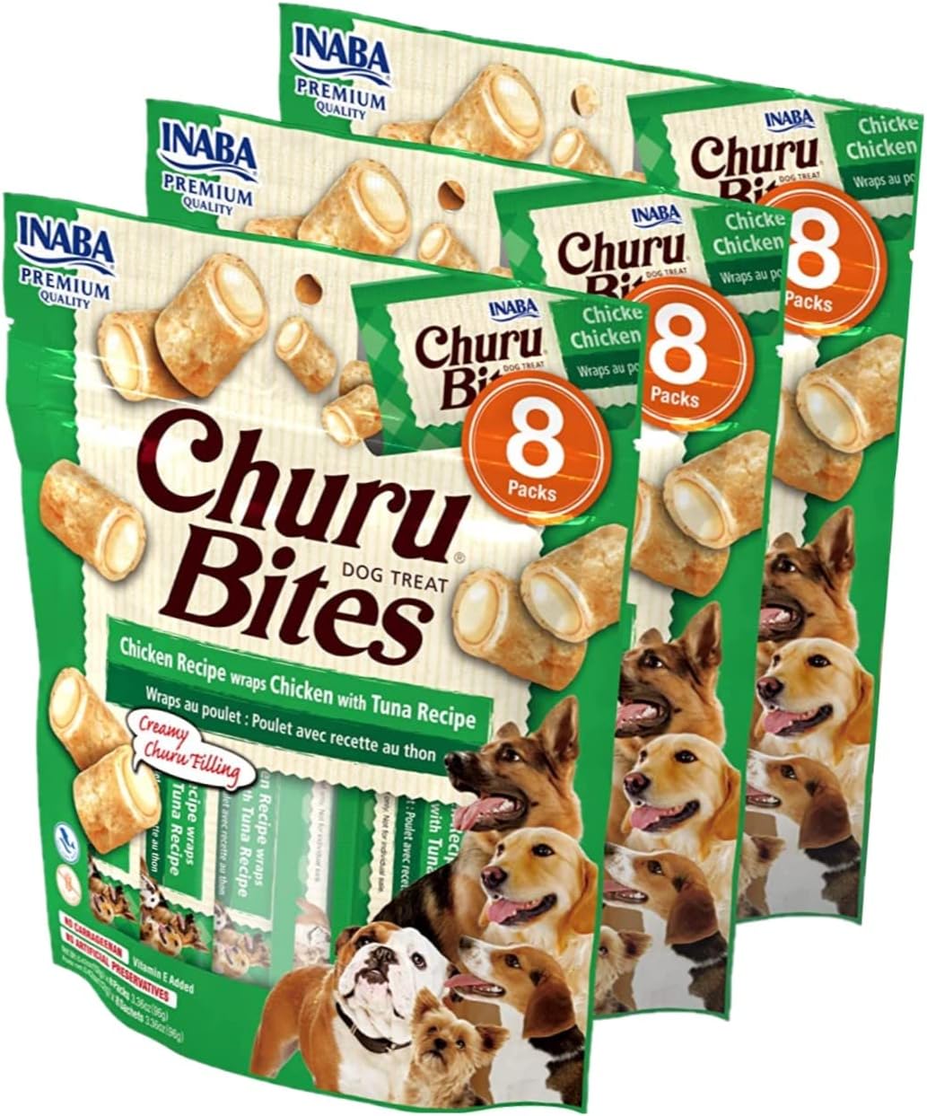 Amazon.com : INABA Churu Bites for Dogs, Grain-Free, Soft/Chewy Baked ...
