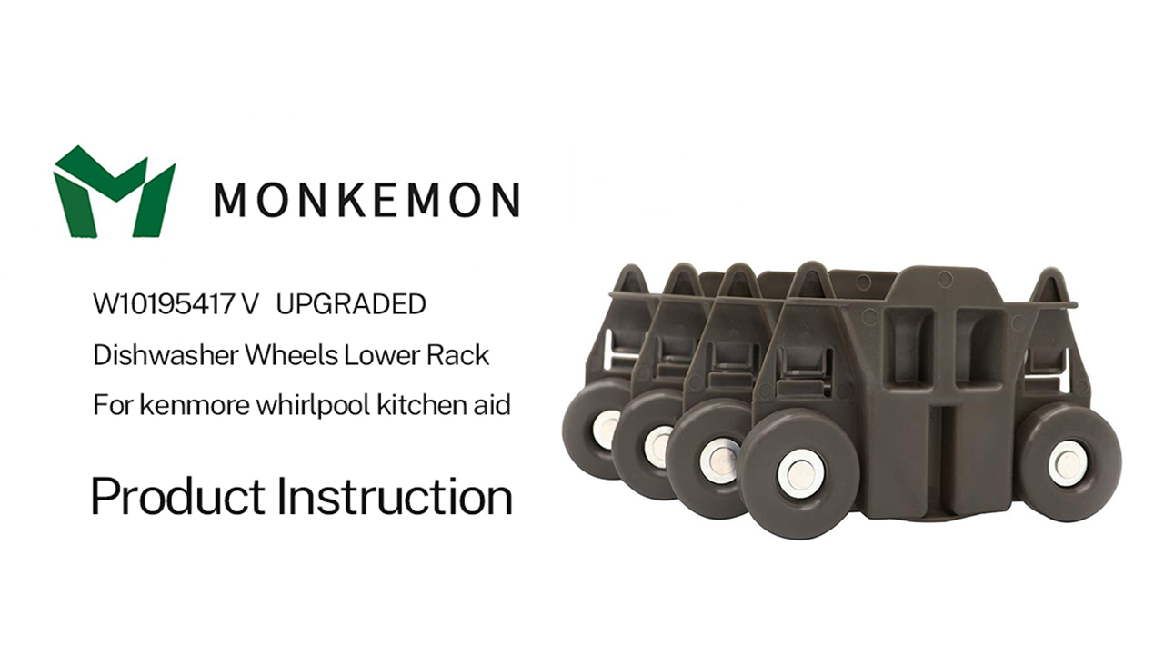 Watch W10195417 W10195417V Dishwasher Wheels Lower Dish Rack Wheel ...