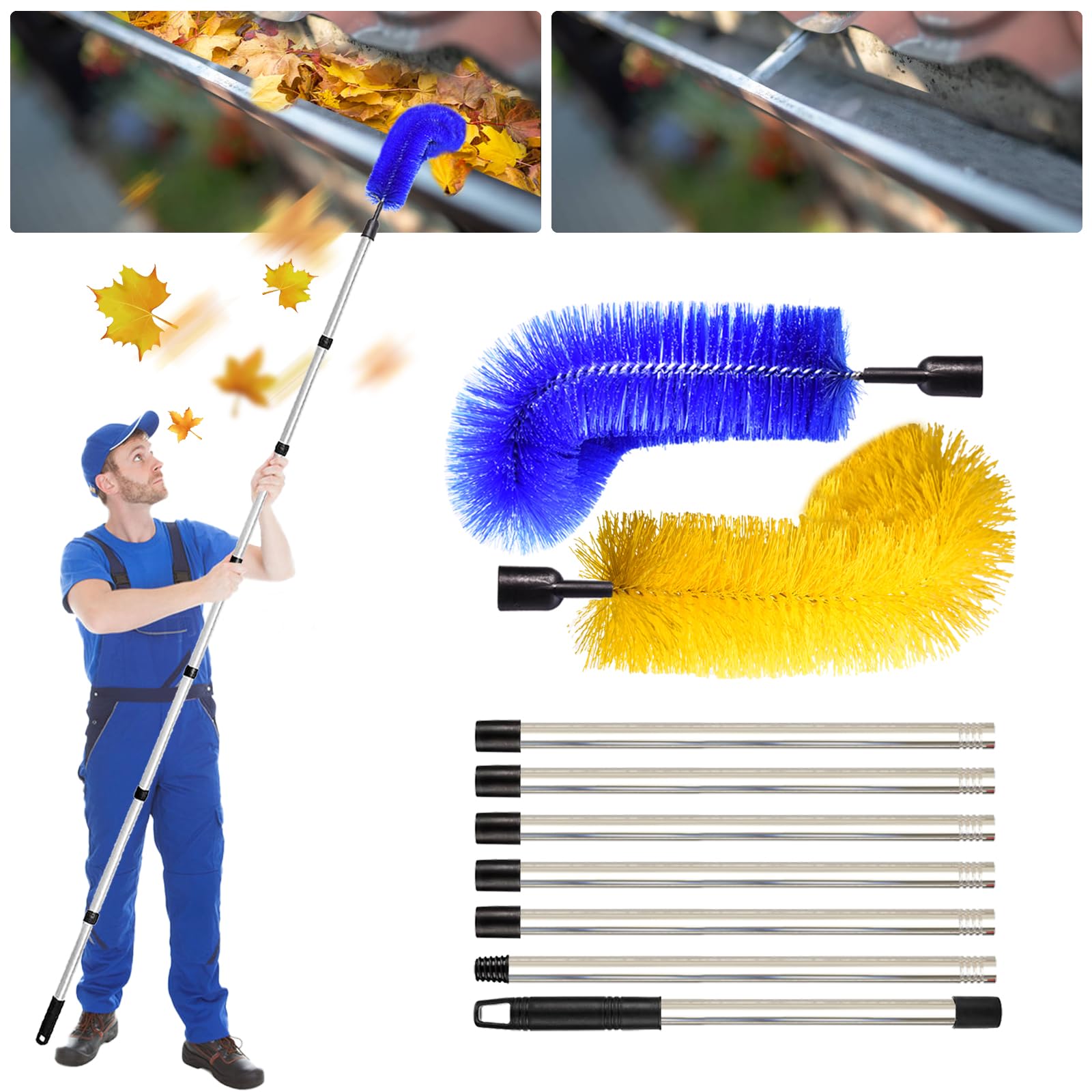 Amazon.com : Dionyons 10FT Gutter Cleaning Tools from The Ground,Gutter ...