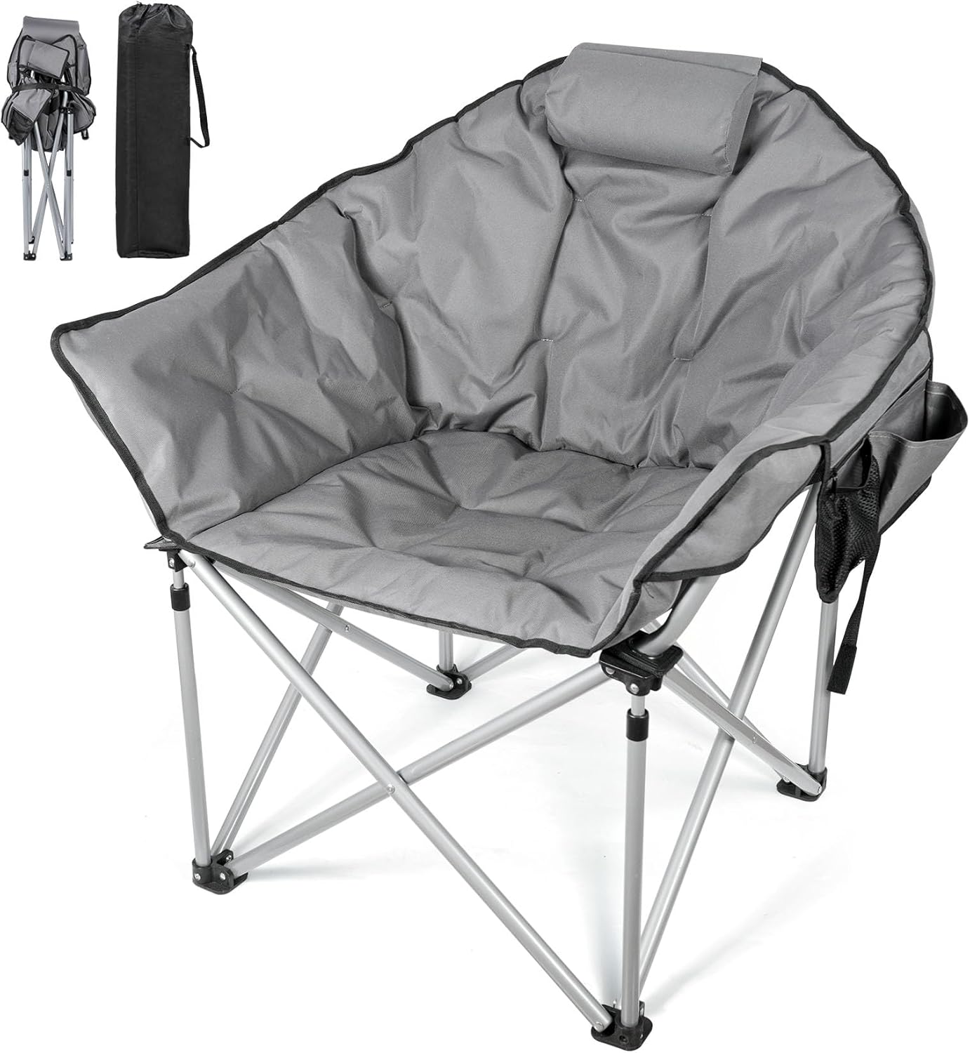 Amazon.com : Suteck Oversized Camping Chairs for Adults, Folding Chair ...