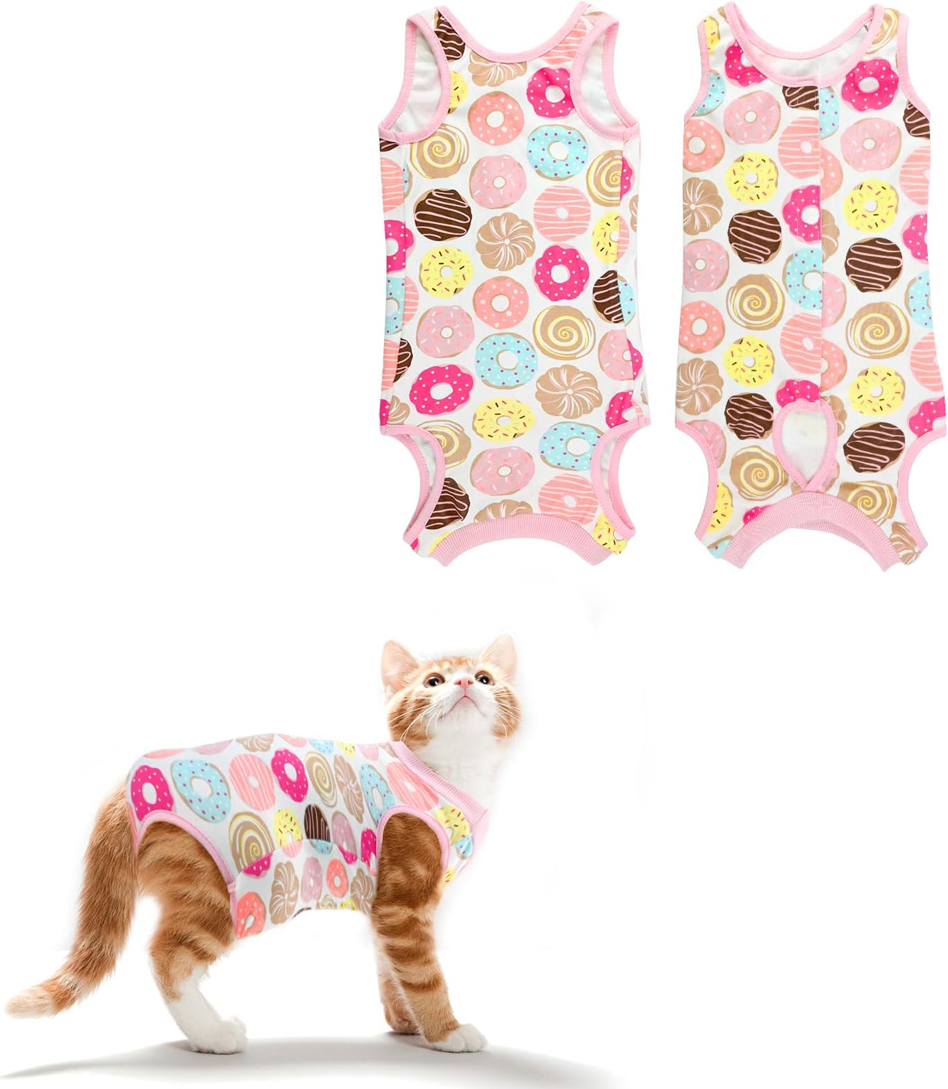 Fadcaer Cat Surgery Recovery Suit,Male Female Anti Licking Cat Onesies ...
