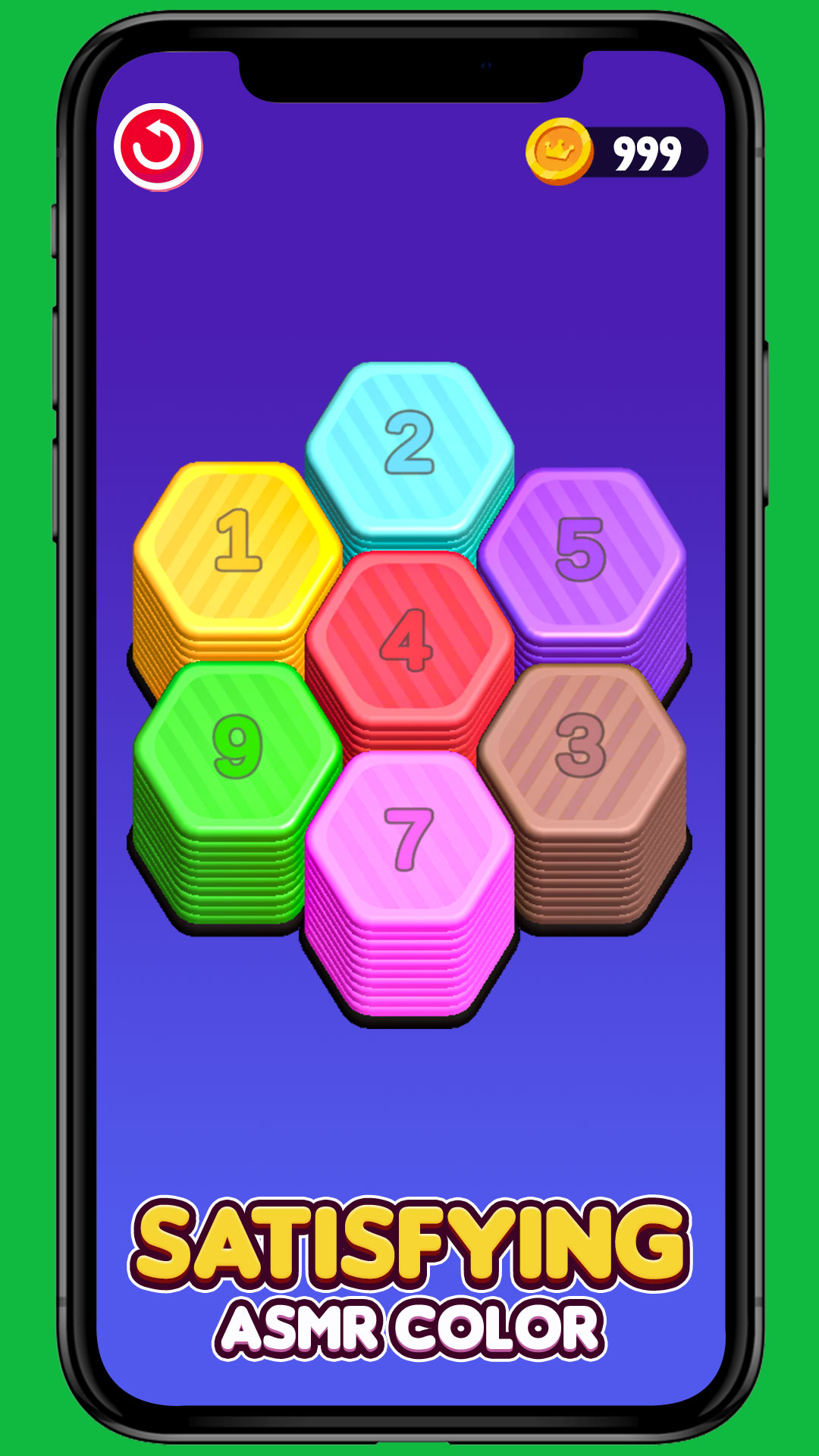 Hexa Sort Stack Number Count Master: 2248 Numbers Blocks Merge Puzzle ...