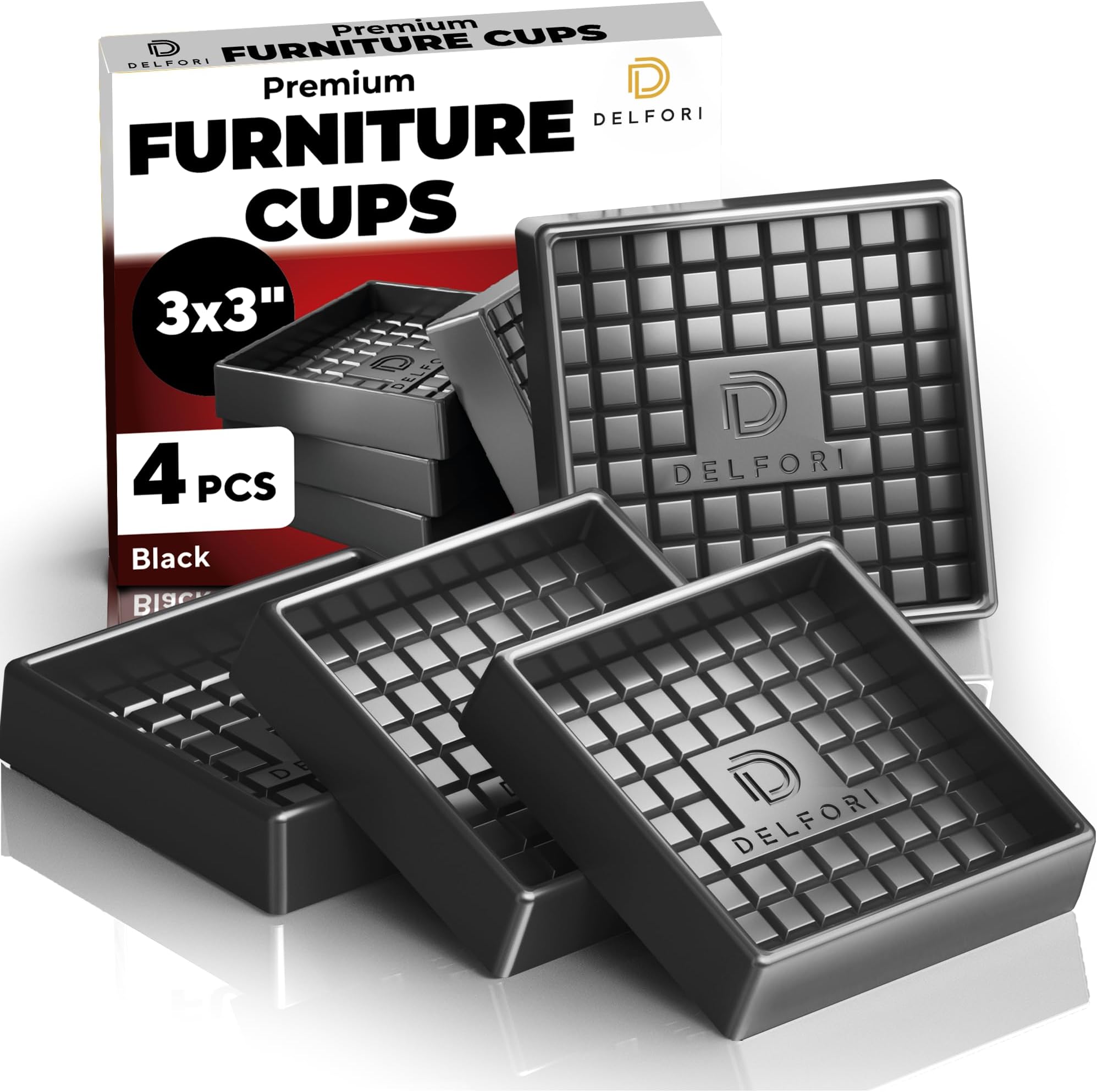 4pcs Non Slip Furniture Pads - Furniture Cups to Prevent Sliding for ...