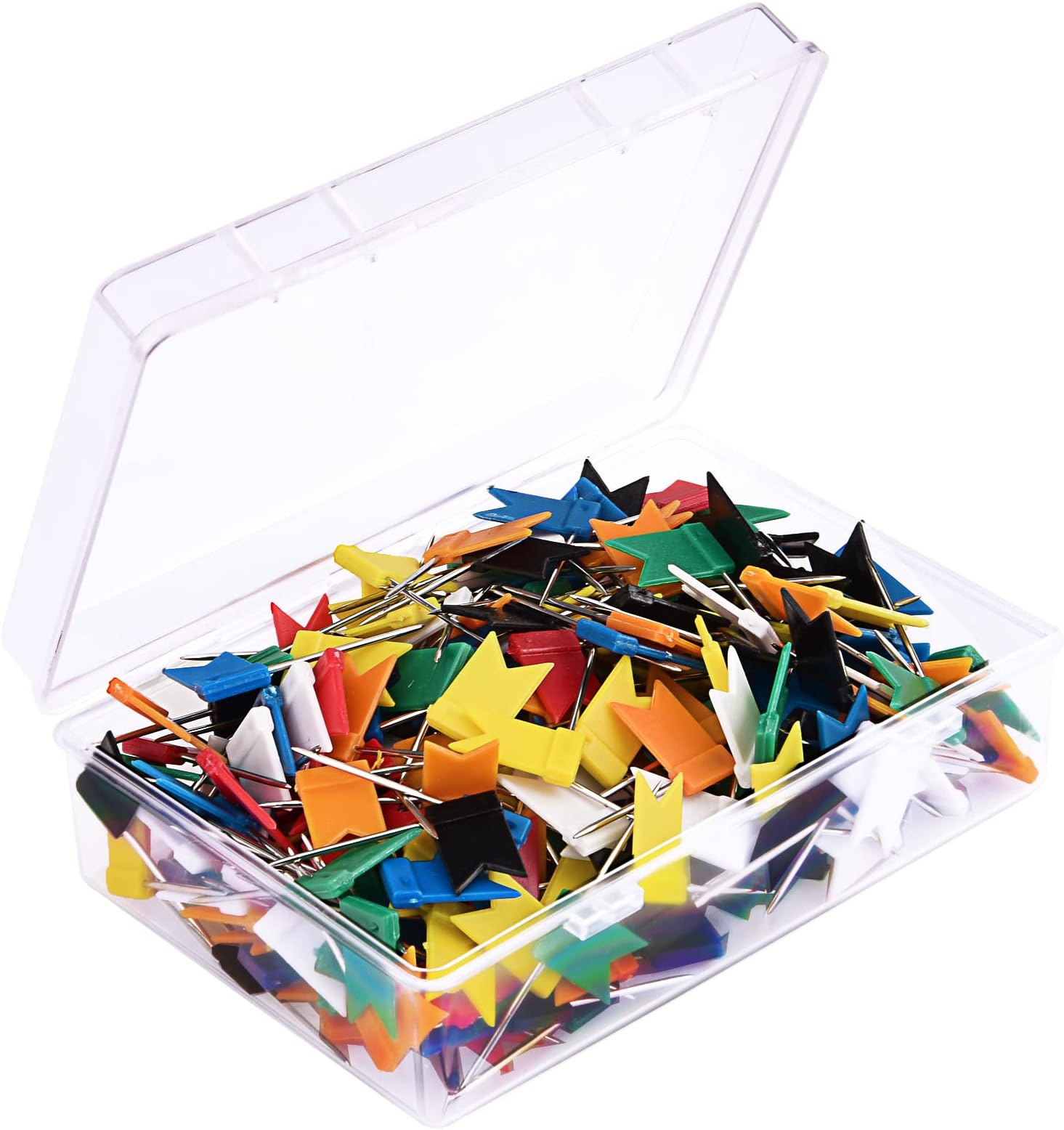 Amazon.com: SUBANG 160 Pieces Flag Push Pins Flag Map Pins, 8 Boxes ...