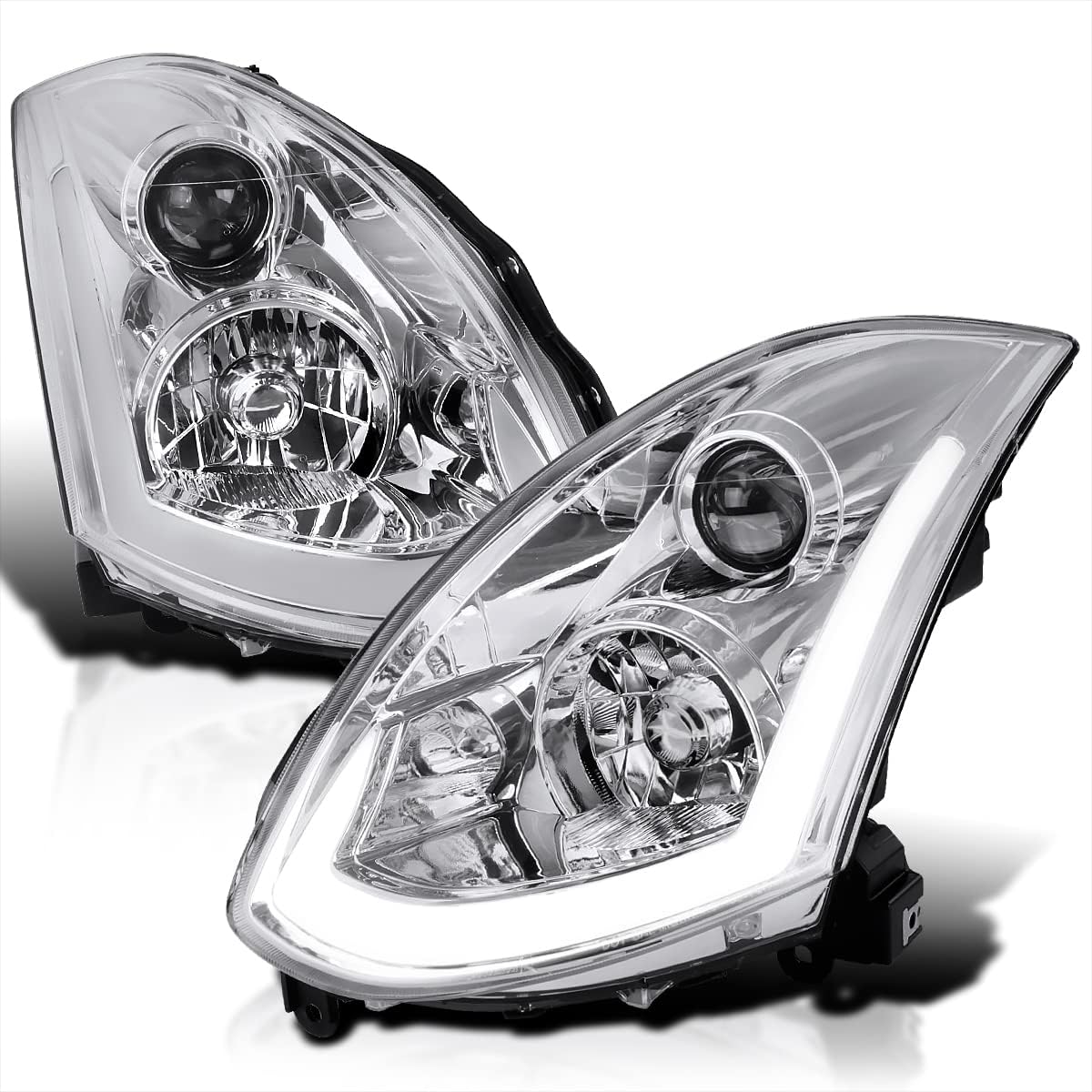 SPEC-D TUNING Hid Type LED Strip Projector Headlights Compatible with ...