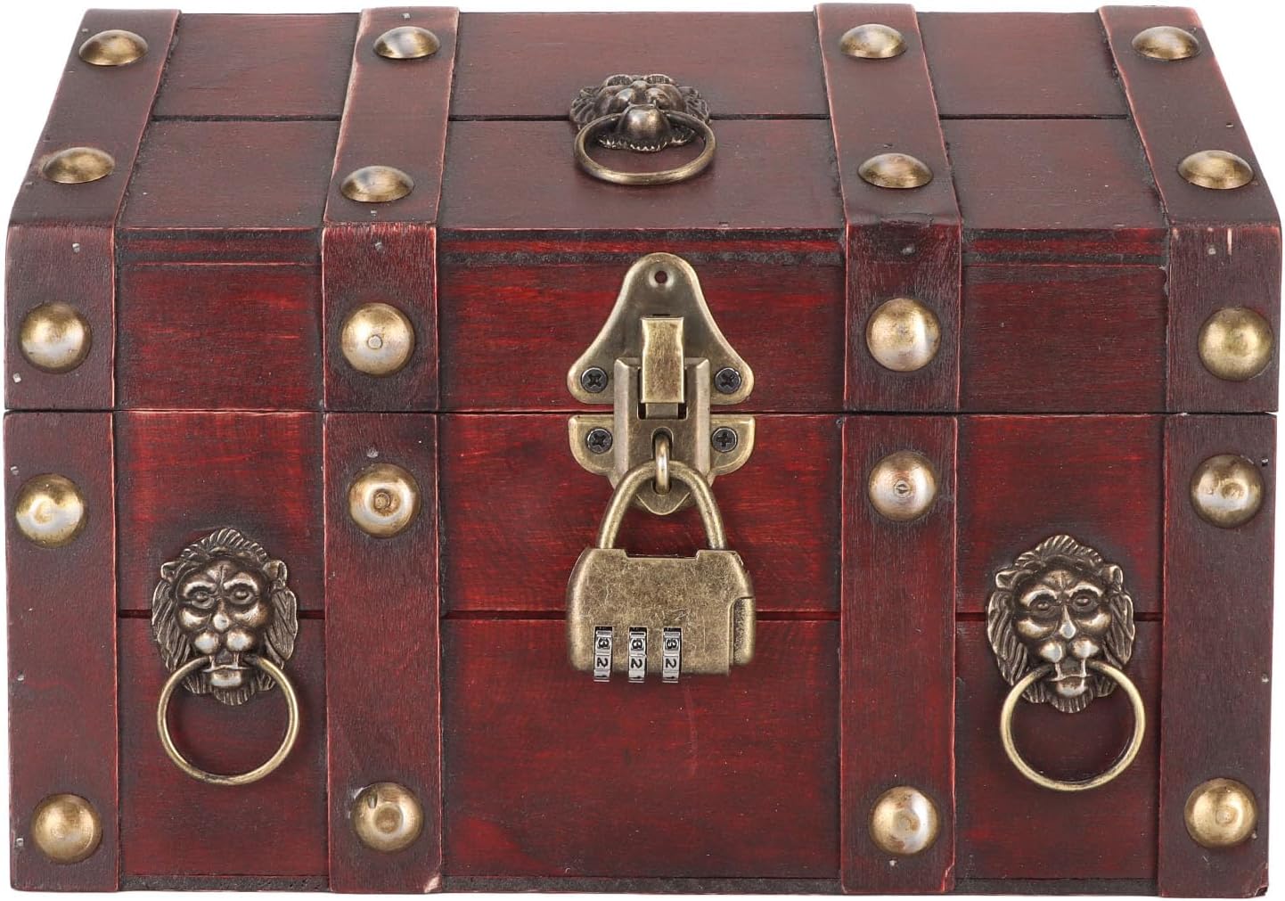 Amazon.com: Treasure Box with Lock, Decorative Wood Treasure Chest Box ...