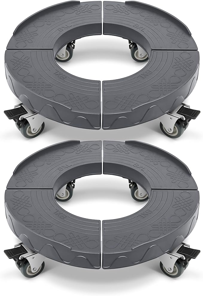 Amazon.com: Nefish Trash Can Dolly Wheels, 15-19 Inch Adjustable Round ...