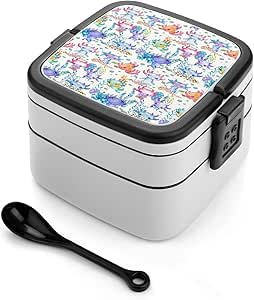 Amazon.com: Watercolor Cute Axolotl Characters Bento Box Adult Portable ...