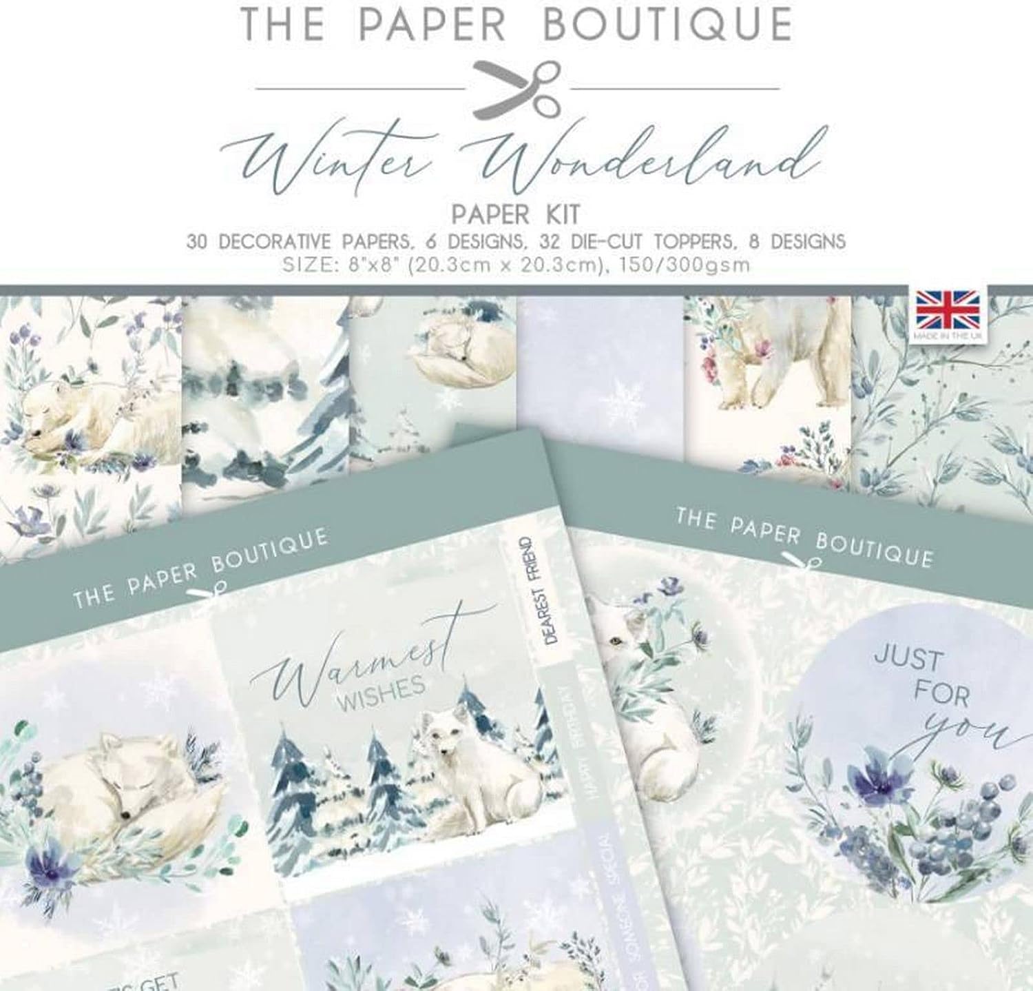 Paper Boutique Winter Wonderland-Paper Kit, Multicoloured, 8 x 8 inches ...