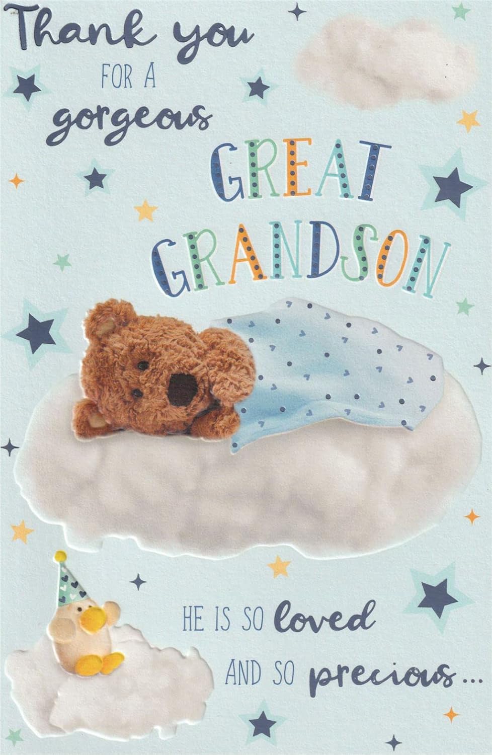 ICG New Baby Gorgeous Great-Grandson Birth Congratulations Card - Thank ...