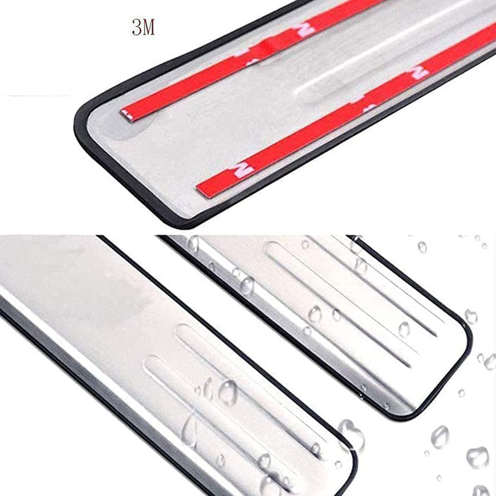 Ever TA 4 pcs Car Door Sill Protector Strips for OP-EL Vauxhall Corsa 2016-2021, Stainless Steel ...