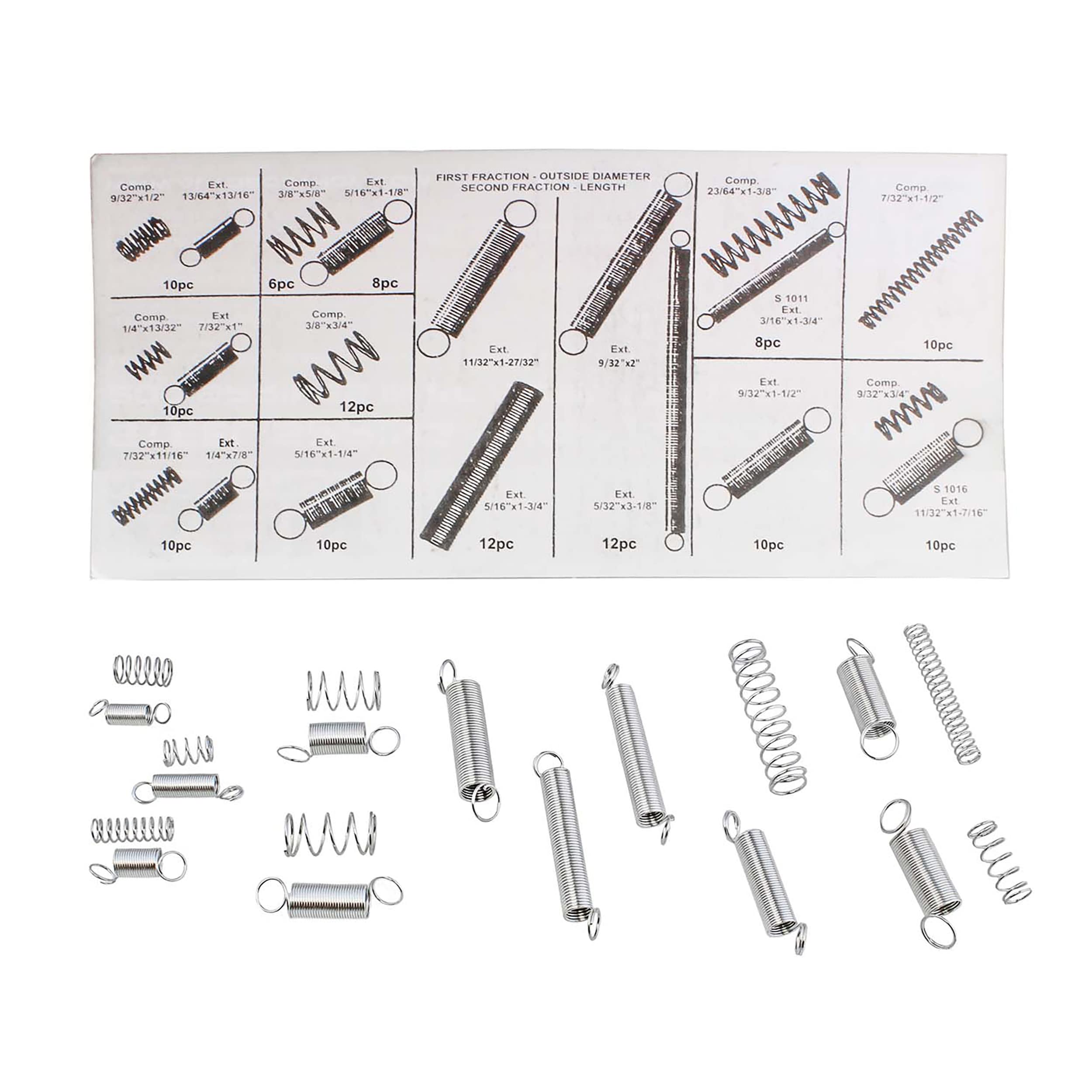 Snapklik.com : ABN Compression & Extension Spring 200 Pc Assortment Set