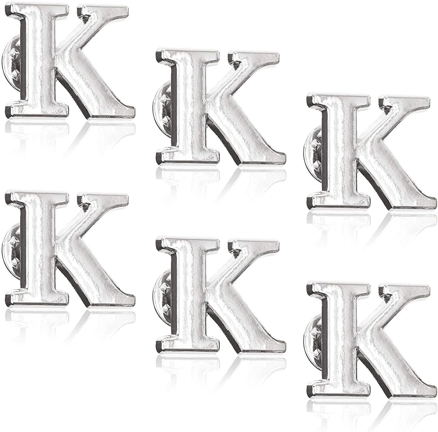 Amazon.com: Bright Creations Alphabet Letter Lapel 6 Pack - K Monogram ...