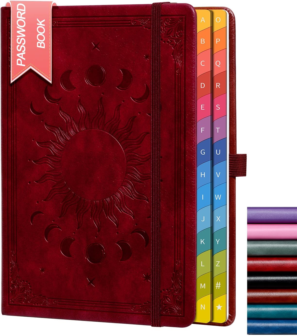 Amazon.com : Password Keeper Book with Colorful Alphabetical Tabs, 5.7 ...