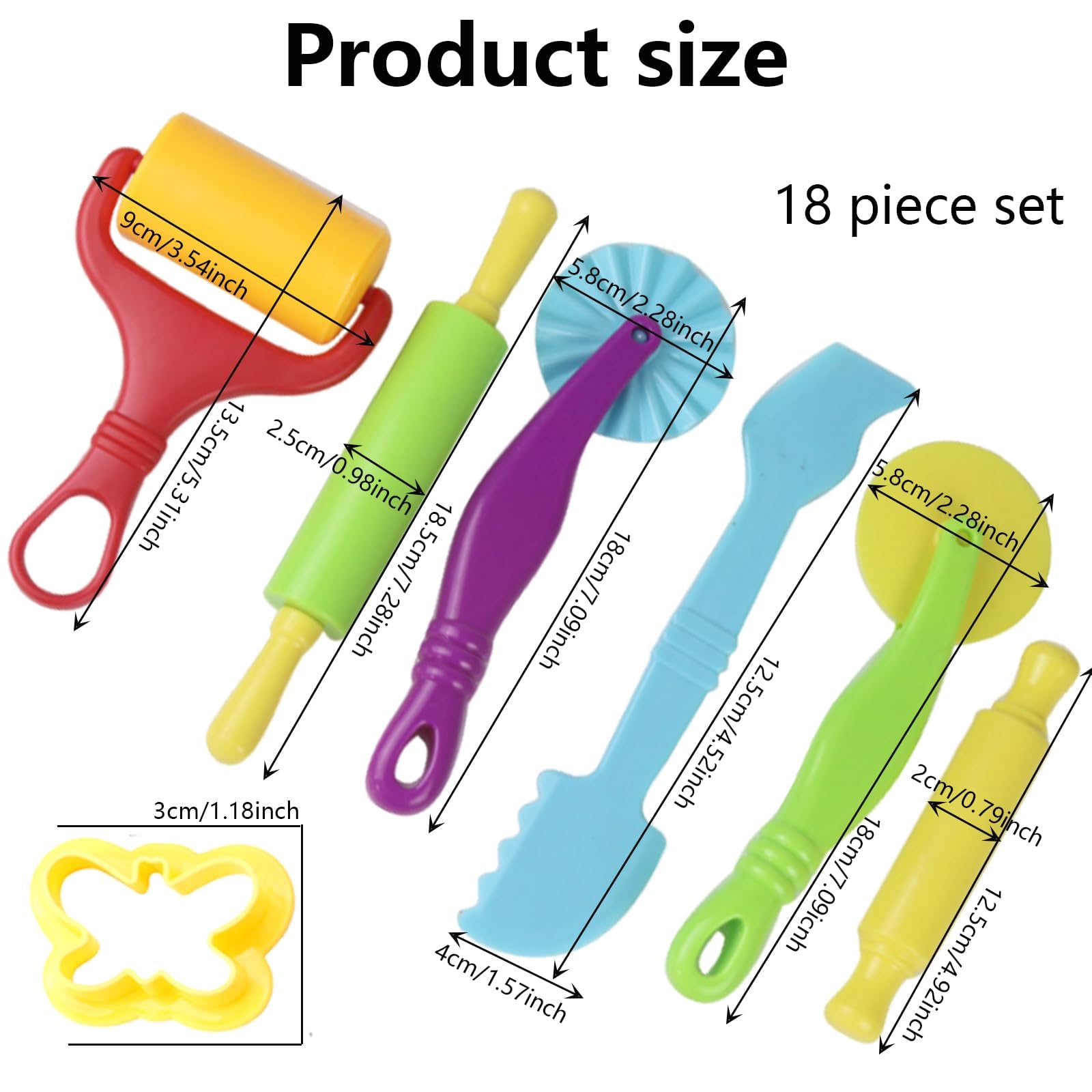 18 Piece Set Playdough Set, Playdough Accessories, Play Dough Tools ...