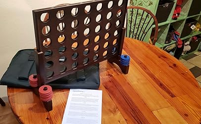 Amazon.com: SpexDarxs Giant 4 in A Row Game, Wooden Jumbo 4-to-Score ...