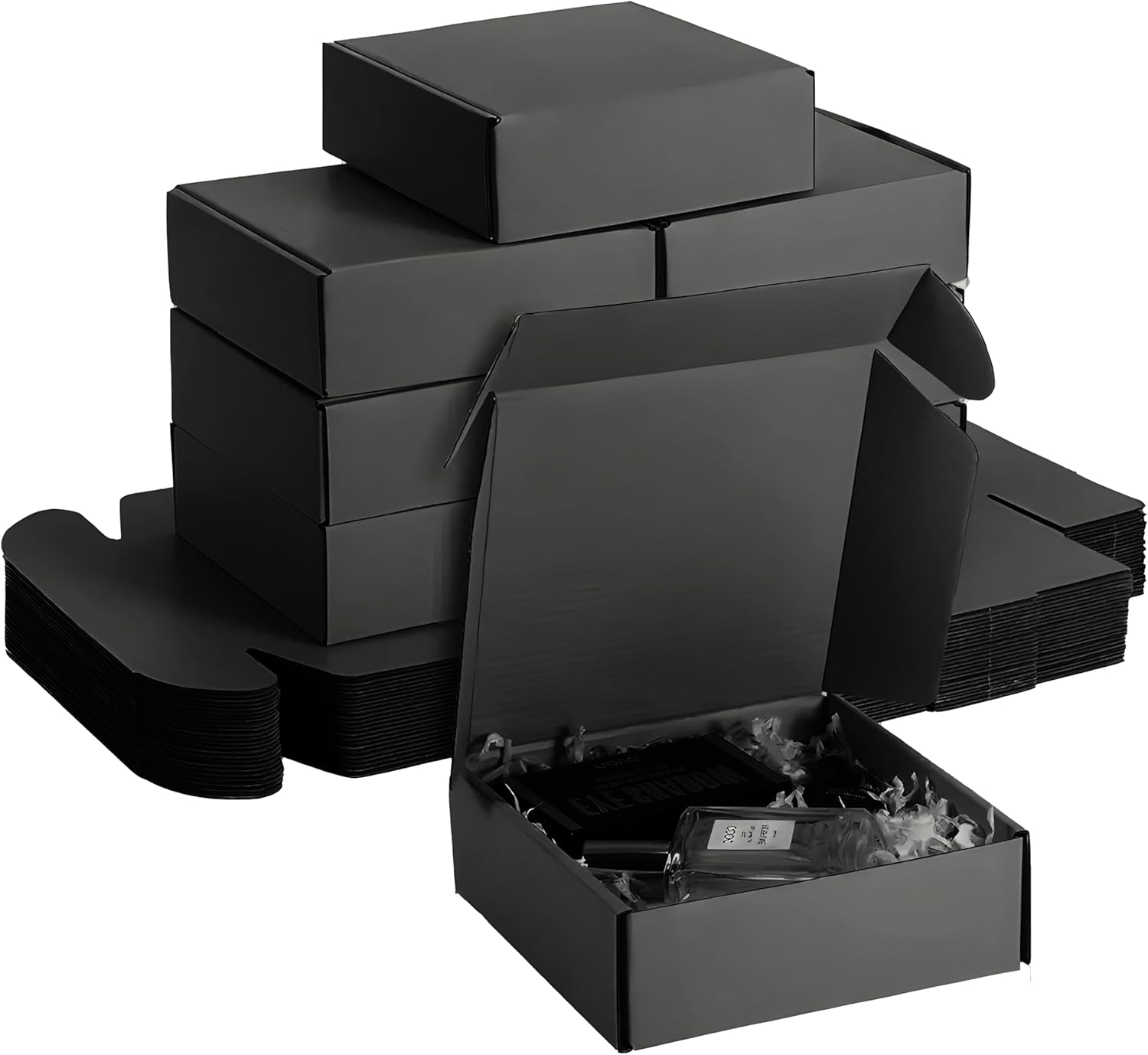 Amazon.com: Premium Pack of 25 Black Shipping Boxes for Small Business ...