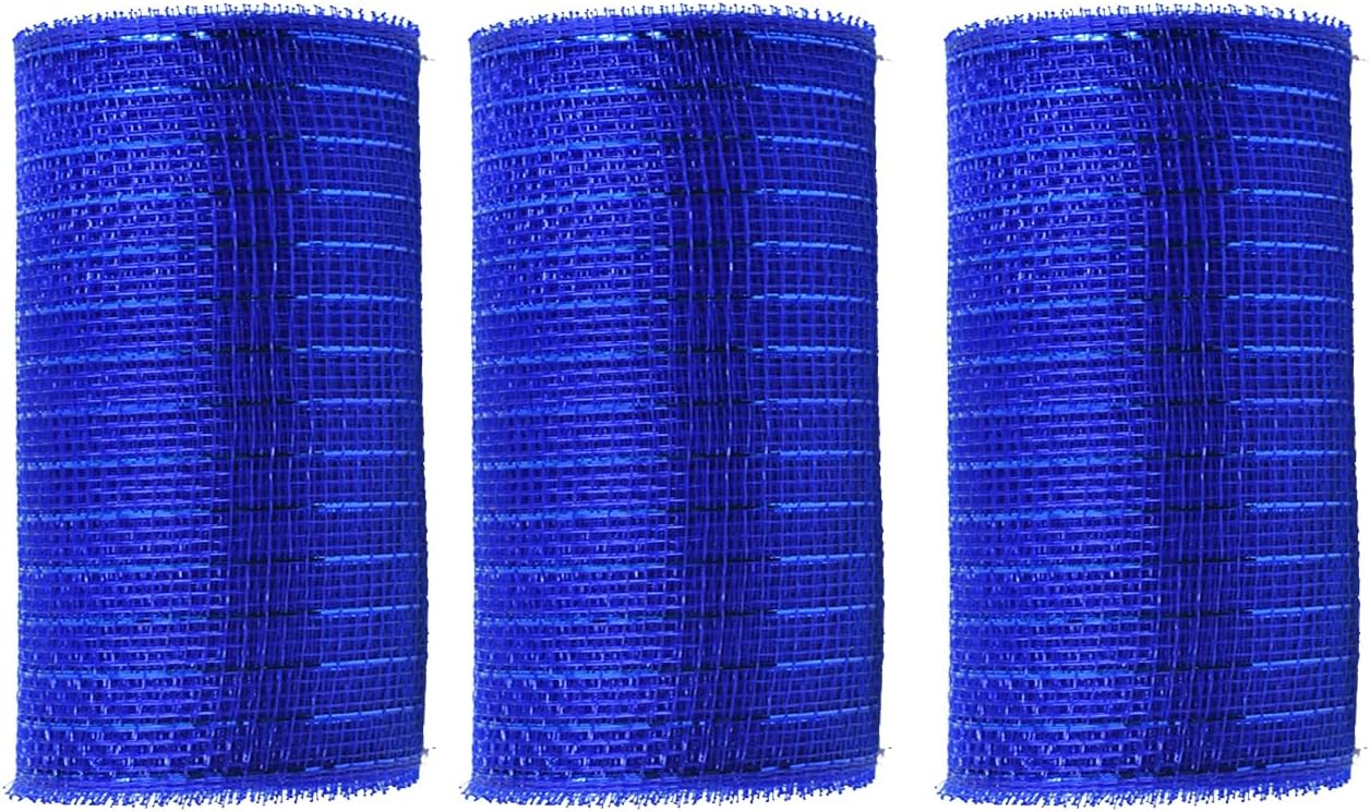 Amazon.com: JStnana 3 Rolls Royal Blue Deco Mesh Ribbon, 6 Inch x 30FT ...
