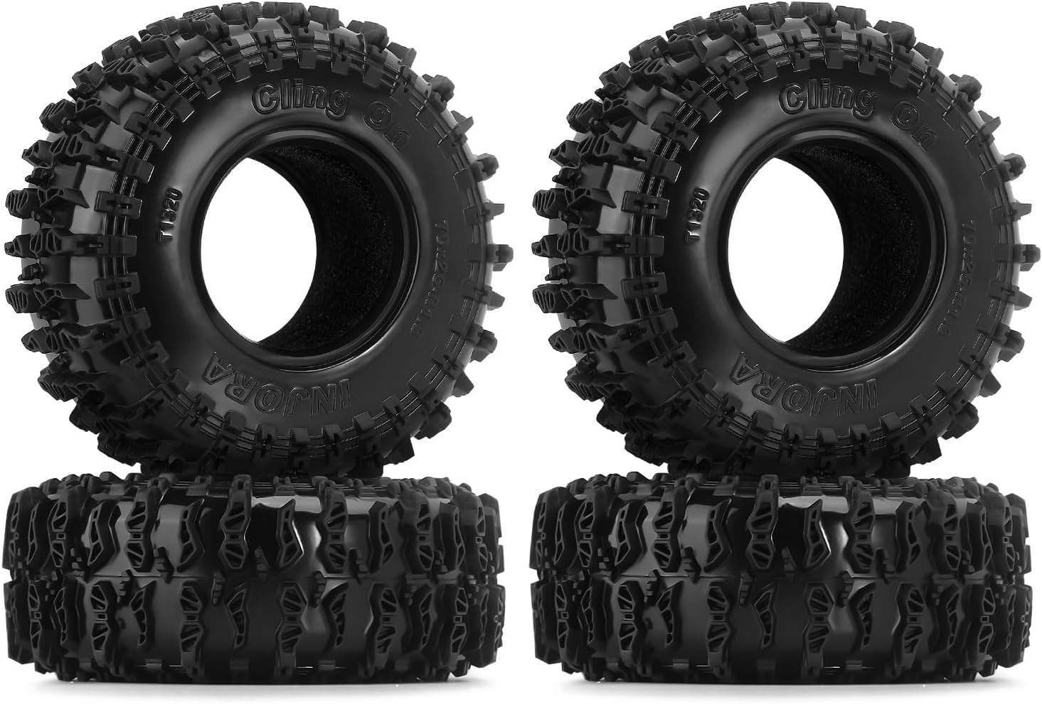 Amazon.com: INJORA 1.3" XHX Pin Tires for TRX4m SCX24, 72 * 24mm, S5 ...