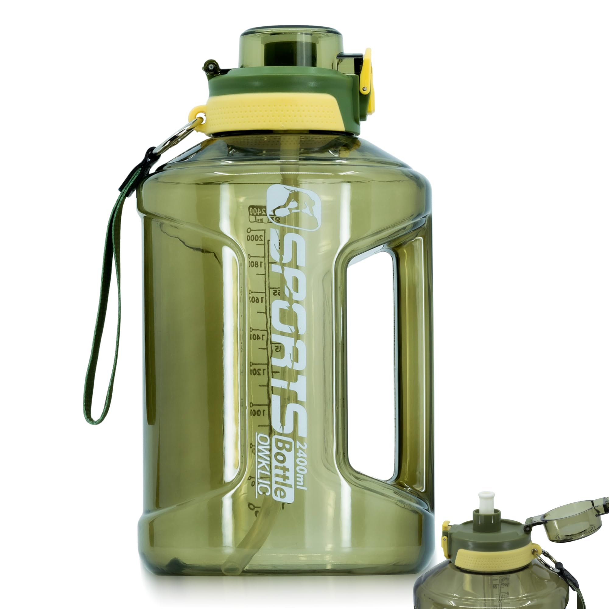 Amazon.com: OWKLIC Gallon Water Bottle - Big Water Bottle with Straw ...