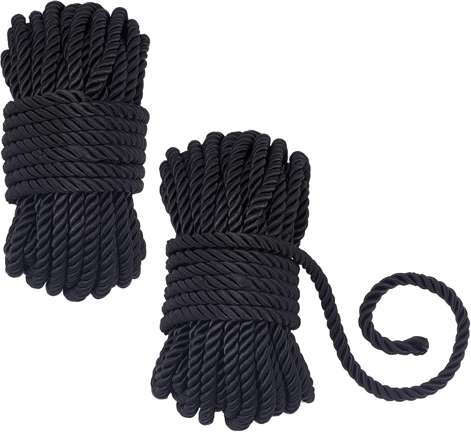 Amazon.com: PH PandaHall 65 Feet Black Rope for Crafts 6mm Braided ...