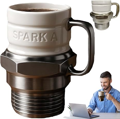 Amazon.com: TECHPLUS Spark Plug Mug - Engine-Themed Coffee Cup, 250ml ...