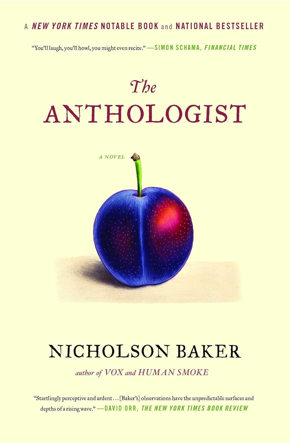 The Anthologist: A Novel - Kindle edition by Baker, Nicholson ...