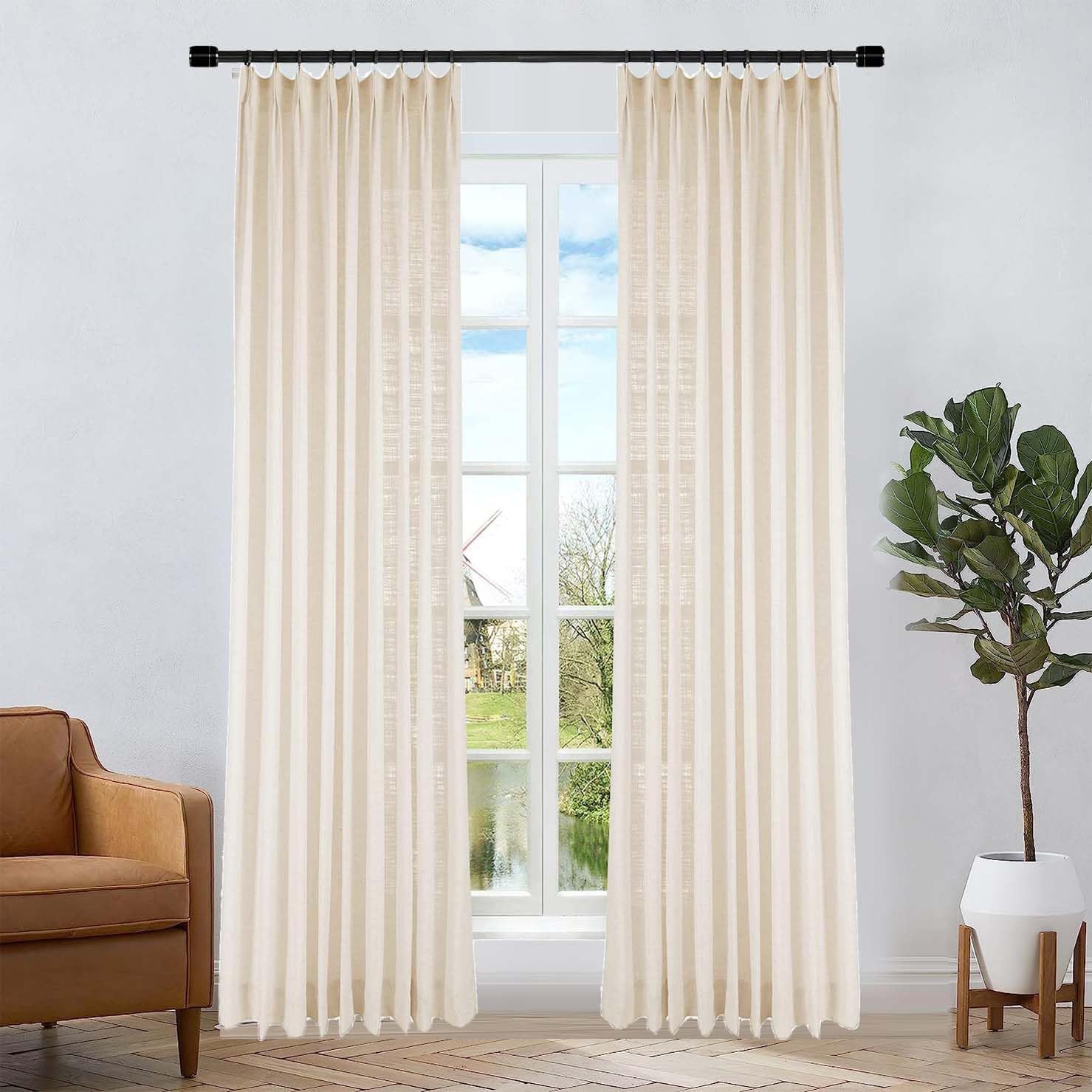 Amazon.com: DotheDrape Pinch Pleated Curtain, 102 inches Light ...