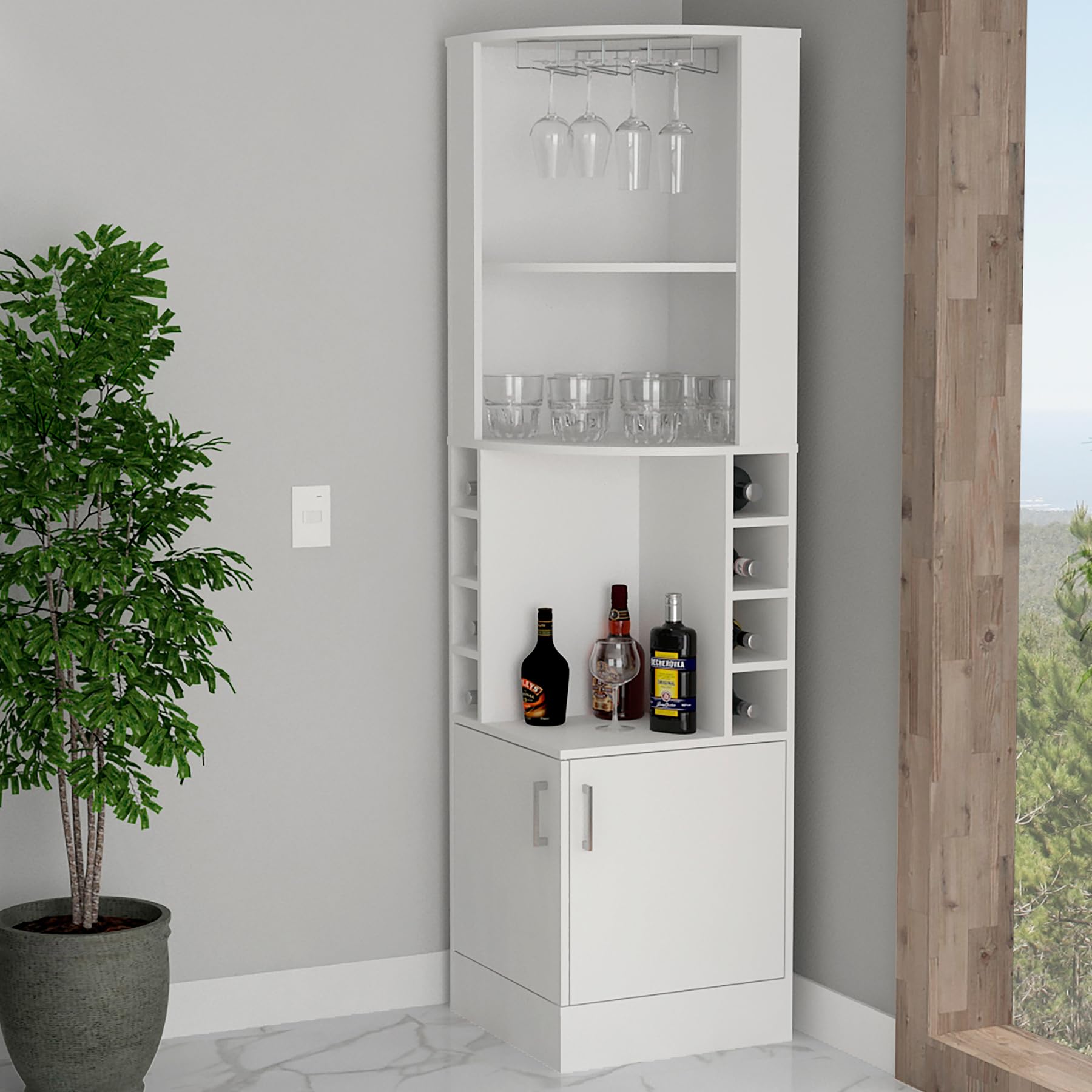 Amazon.com: HRVEOCEI 71 Inch Corner Wine Cabinet for Dining Room, Tall ...